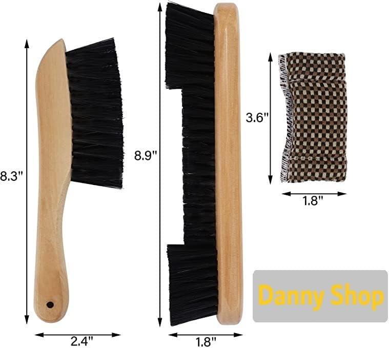 Danny Shops Set of 3 9-Inch Wooden Billiards Pool Table & Rail Brush ...