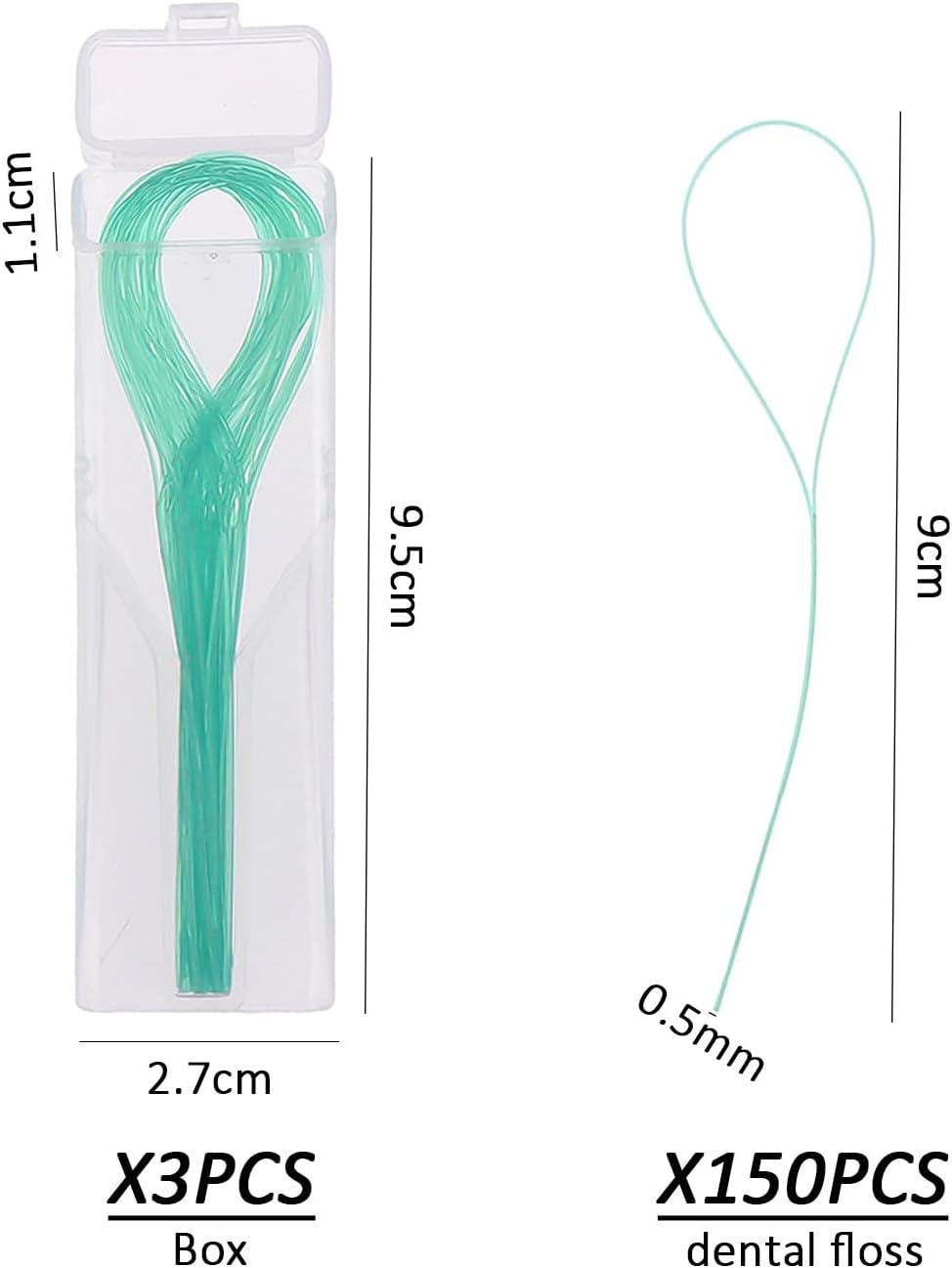 150 Pcs Dental Floss Inserter & Syringe - Steel Pulling Wire & Braces ...