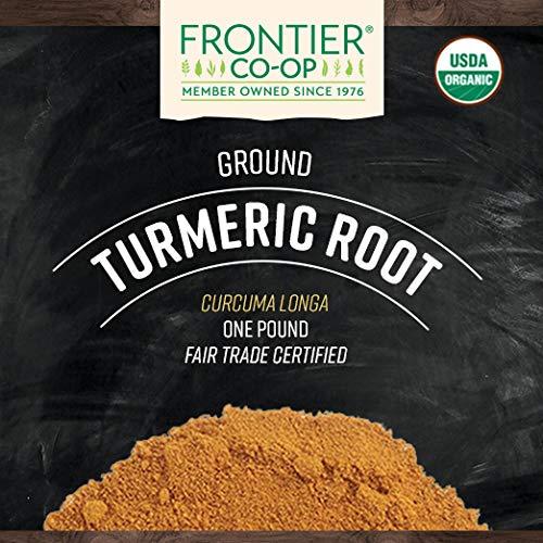 Frontier Co-op Organic Fair Trade Ground Turmeric Root 1lb - Pure and ...