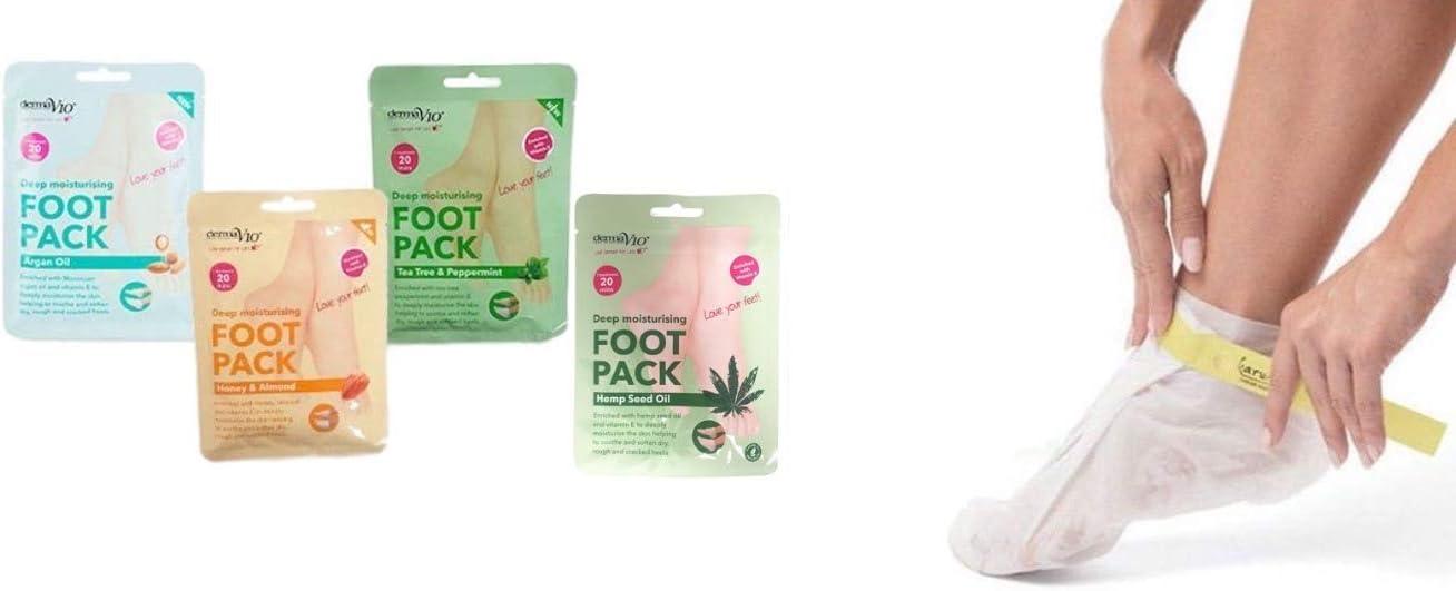 Derma V10 Foot Pack Mask (6 Pack) Deep Moisturising (Complete Foot Care ...
