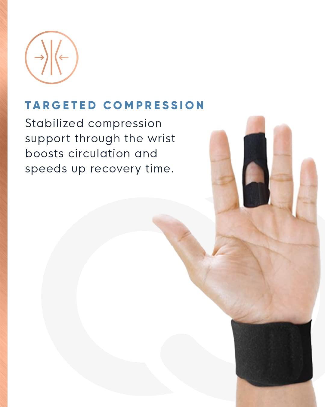 Copper Compression Finger Splint - Medical Grade Brace for Broken ...