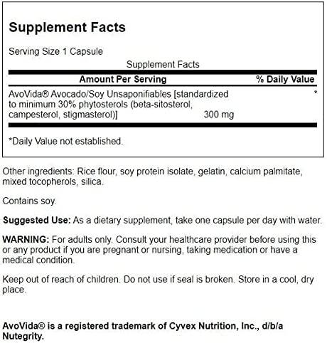Swanson AvoVida ASU Joint Supplement 300mg - 60 Capsules for Maximum ...