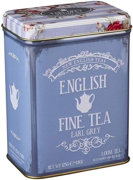 New English Teas Floral Tea Tin with Earl Grey Loose-Leaf Tea 125g ...