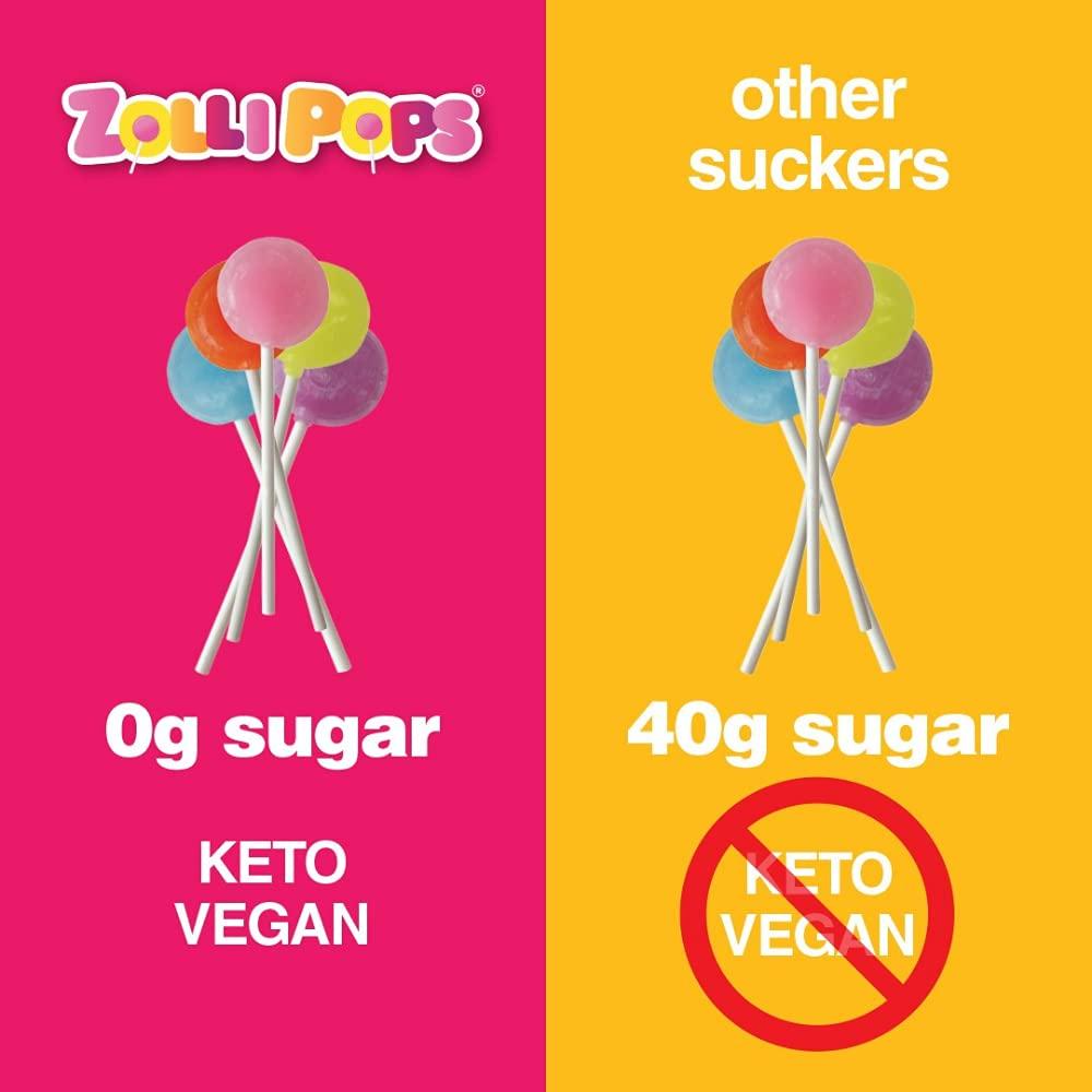 Zollipops Caramel Green Apple Lollipops - Sugar Free, Allergy Free ...