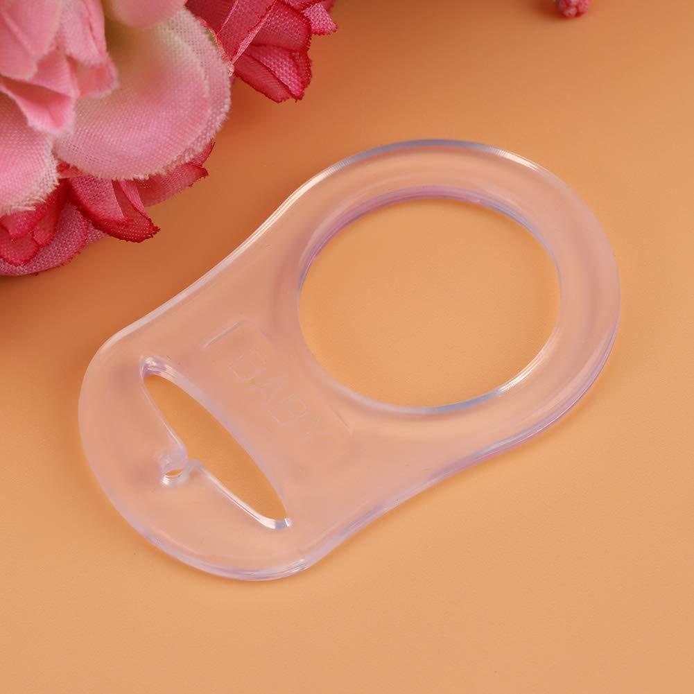 10 Pack Silicone Baby Pacifier Clips Clear Adapter Holders for ...