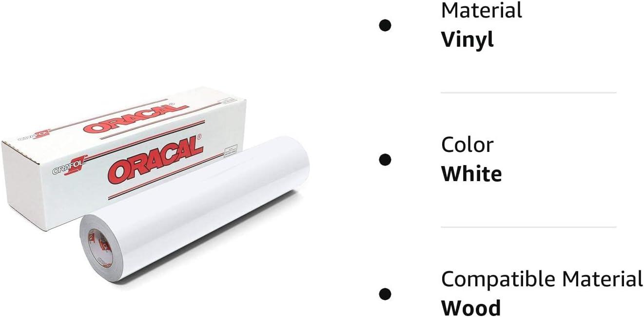 Oracal 651 Matte White Vinyl Roll - 12 x 15' for Craft and Sign Cutters ...