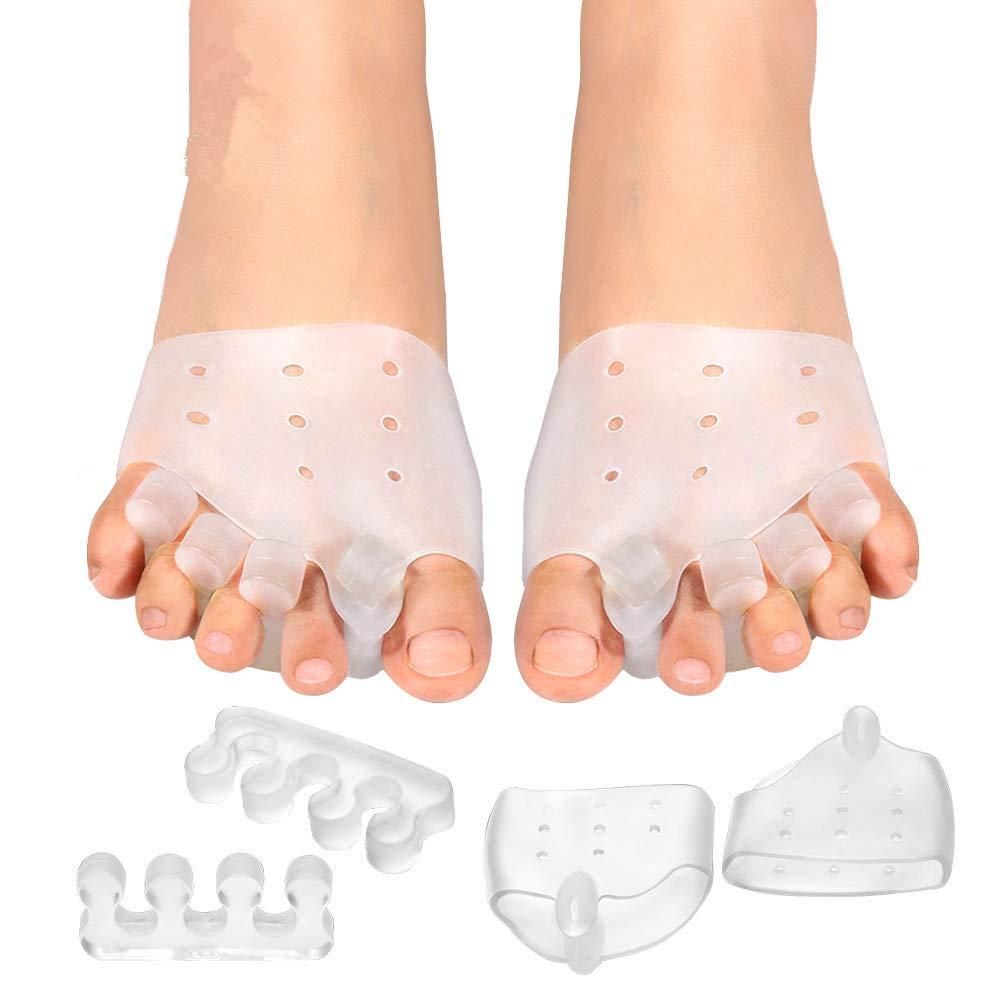 Toe Spreader Silicone Gel Separator Set - Hallux Valgus Correction for ...