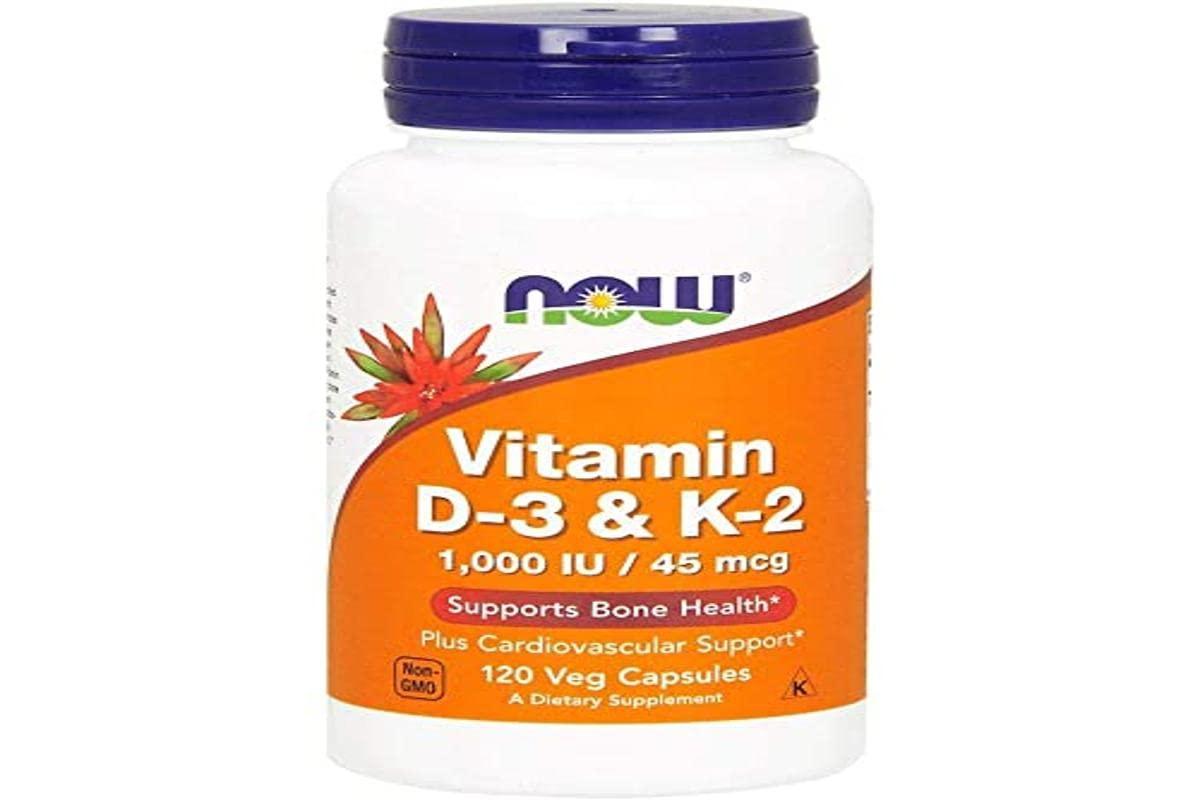 NOW Foods Vitamin D-3 & K-2 - 120 Veg Capsules | Essential Bone and Heart Health Support | Buy ...