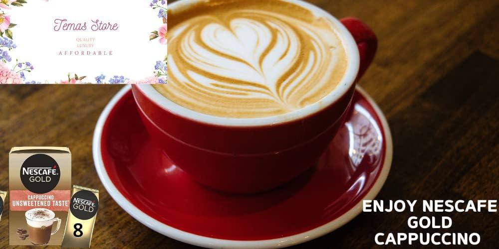 Nescafe Gold Cappuccino Unsweetened Taste Bundle With Reusable Coffee ...