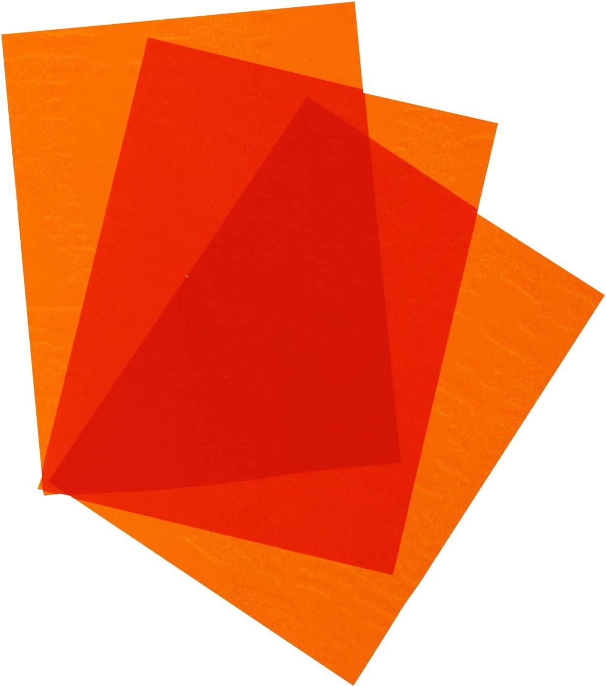 Hygloss 96 Pack Colored Cellophane Sheets - 8.5x11 Inch Transparent ...