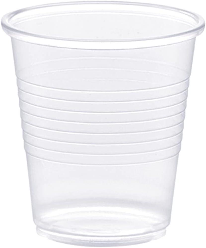 100 Pack 3 oz. Clear Disposable Plastic Bathroom Cups - Small Mouthwash ...
