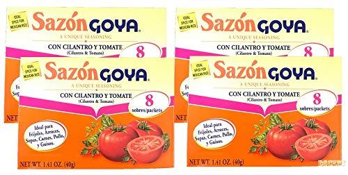 Goya Sazon with Cilantro & Tomato 1.41 oz (4 Packs) - Authentic ...