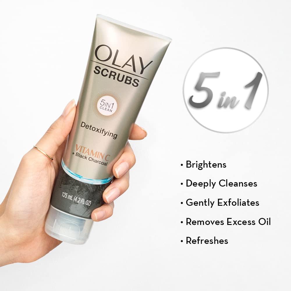 Olay Vitamin C & Black Charcoal Detox Face Scrub 4.2 oz | Buy Now with ...