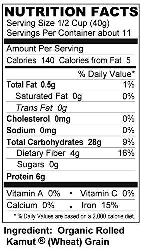 Shiloh Farms Organic Kamut Flakes - 2 x 16oz Packs (1lb each ...