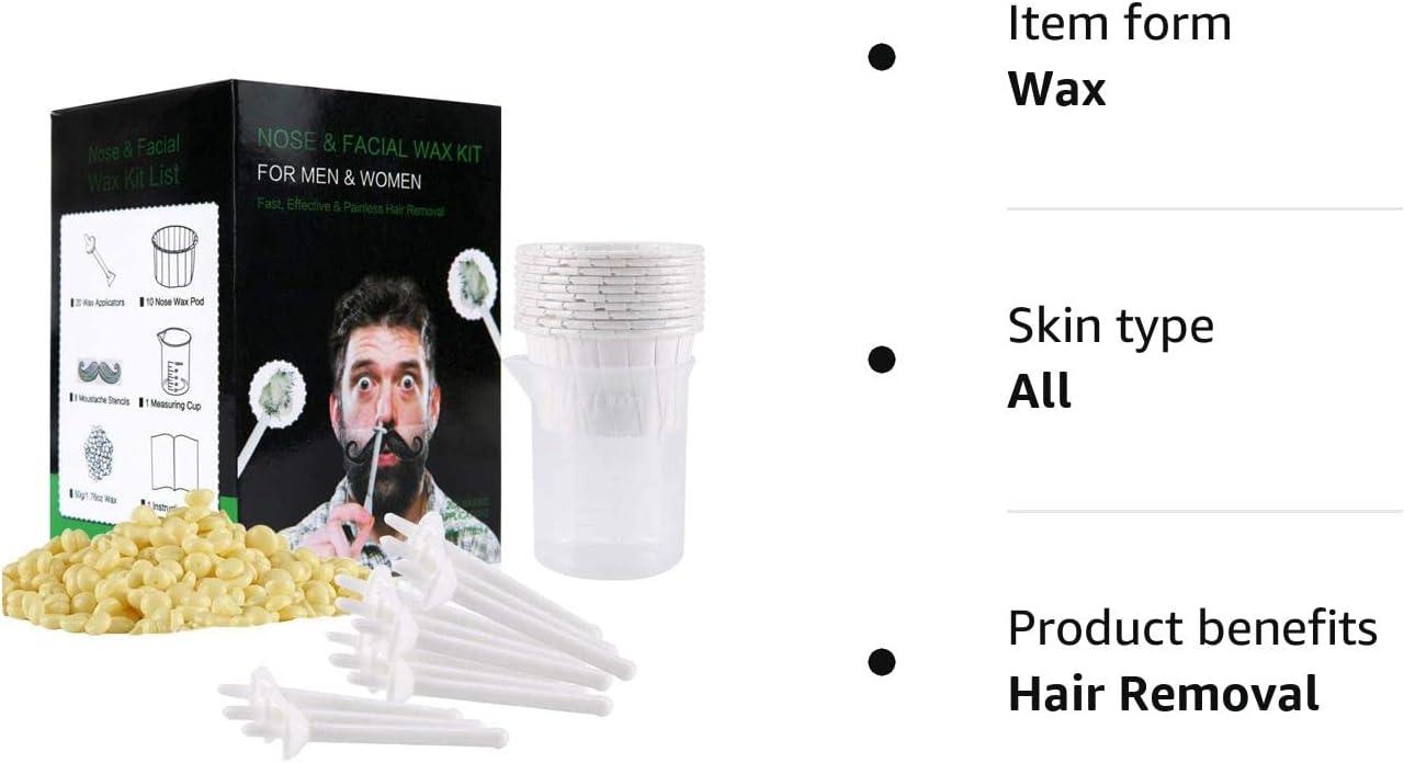Nose Wax Kit for Men & Women - Safe & Painless Nose Hair Removal with ...