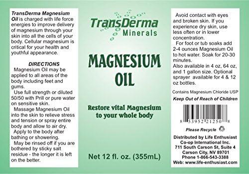 Pure Transdermal Magnesium Oil with Ancient Minerals - Fast Absorbing ...