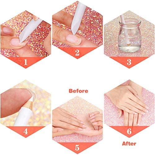 3-Piece White Nail Pencil Set with Cuticle Pusher for DIY French Nail ...