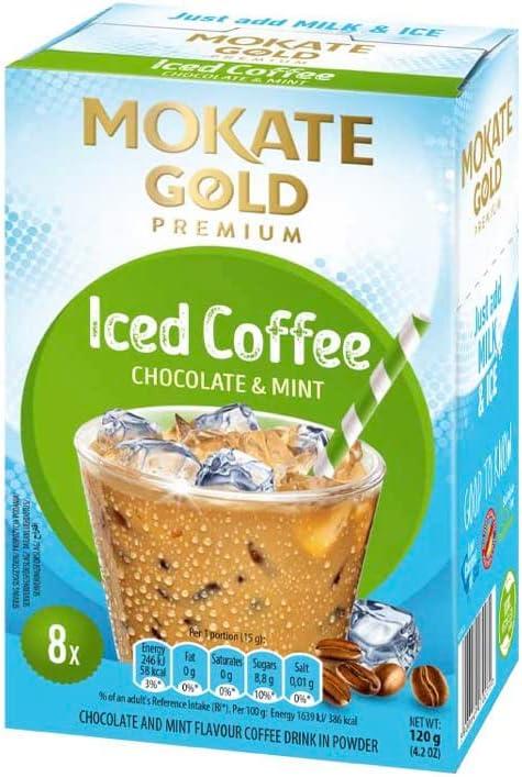 Mokate Gold Premium Iced Coffee Caramel Mocha White Chocolate and Chocolate & Mint Flavour 4 ...