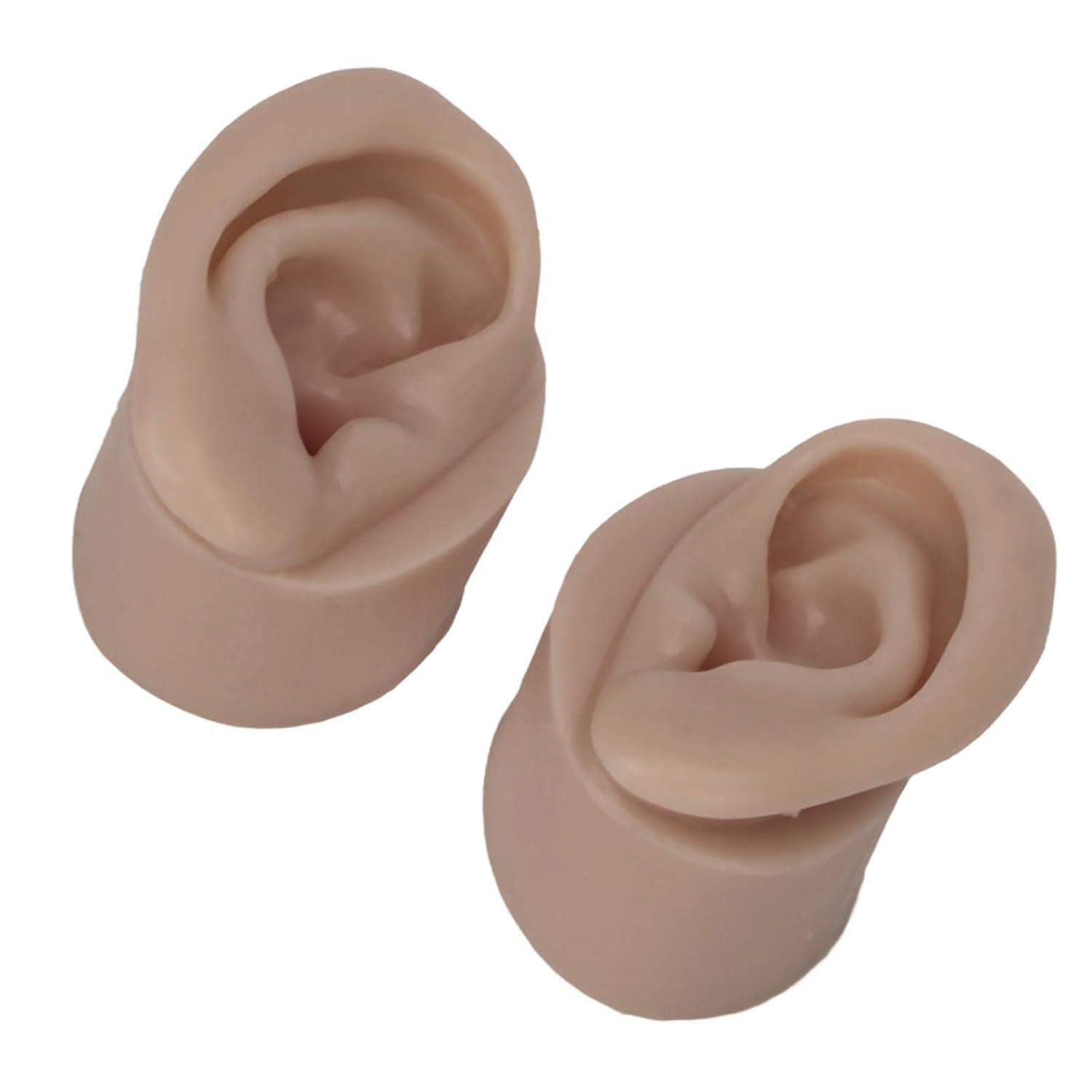 Buy Soft Silicone Ear Model - 1 Pair Piercing Practice Props for ...