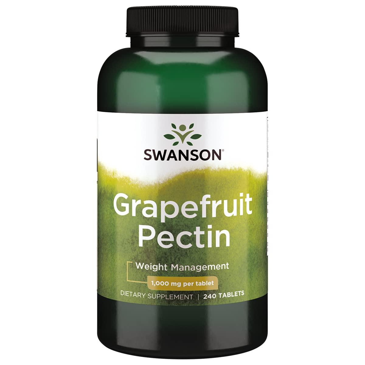 Swanson Grapefruit Pectin 1000mg 240 Tabs - Natural Fiber Supplement ...