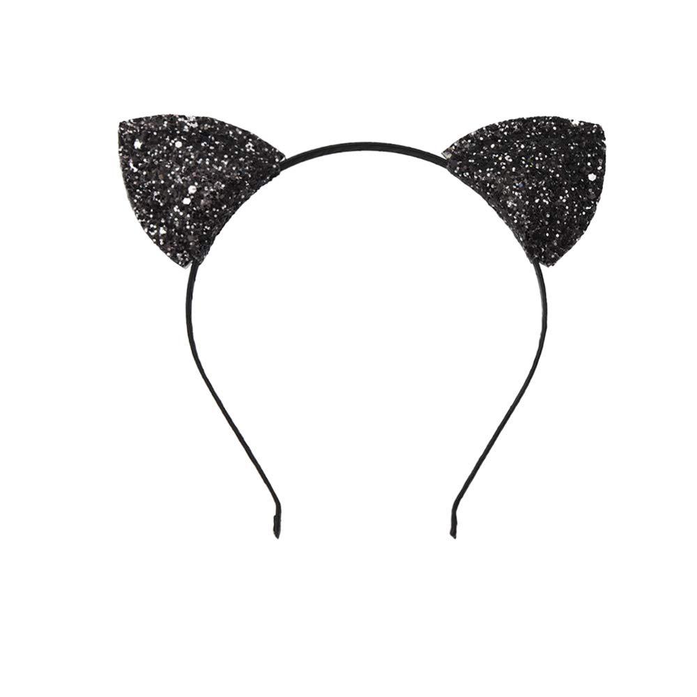 Delicate Glitter Leopard Cat Ears Headbands for Girls & Women - Pack of ...