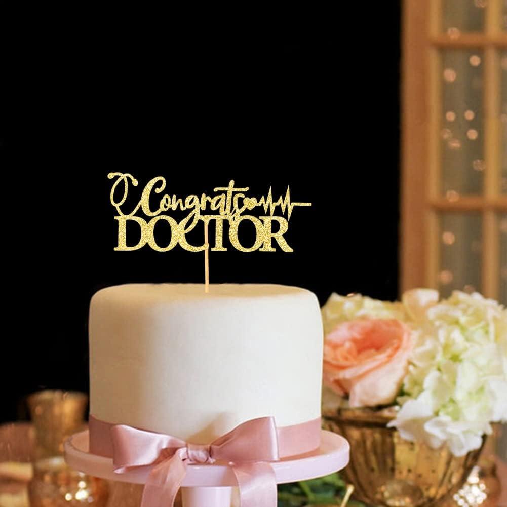 Congrats Doctor Cake Topper 2023 Doctors Graduation Cake Decor Medical ...