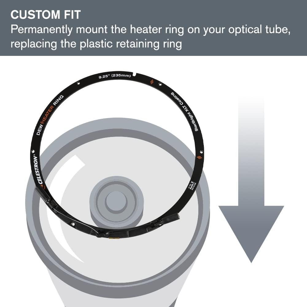 Celestron Dew Heater Ring - Aluminum Dew Prevention for 9.25 Schmidt ...