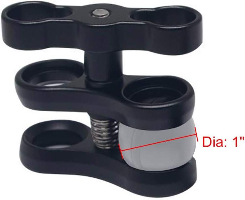 Amarine Made 1 Inch Black Underwater Ball Clamp Mount - 2 Pack for ...