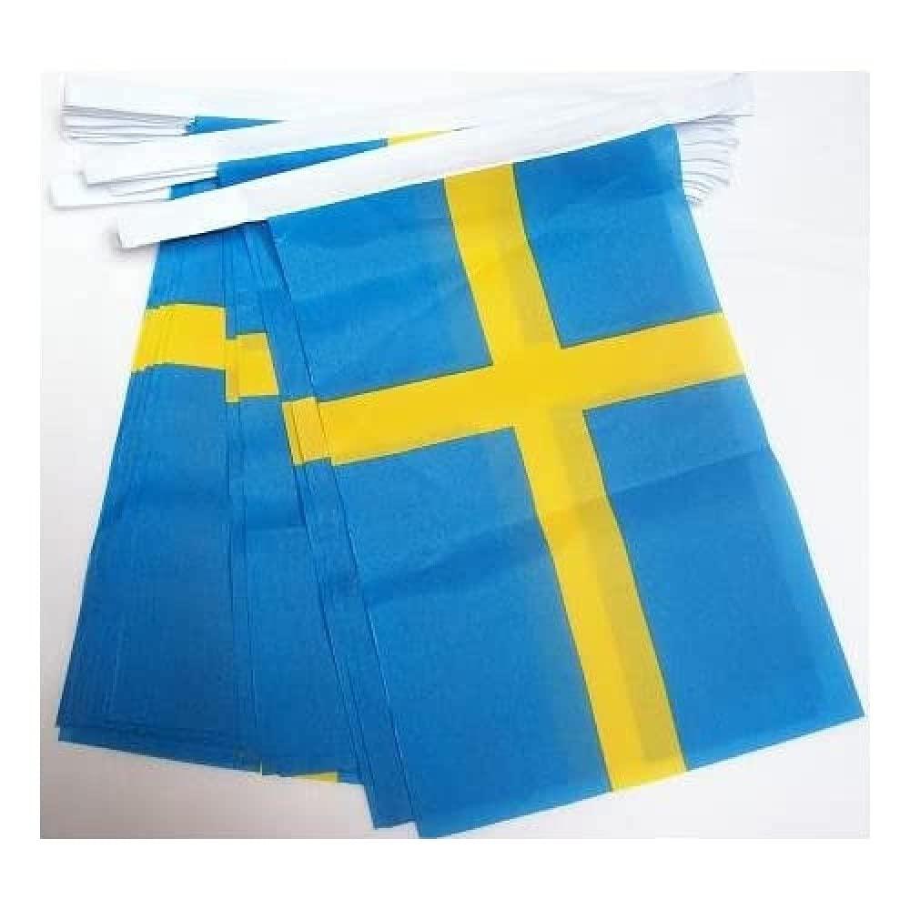 AZ FLAG 4m Swedish Flag Chain - 20 x 15cm Garland Flags for ...