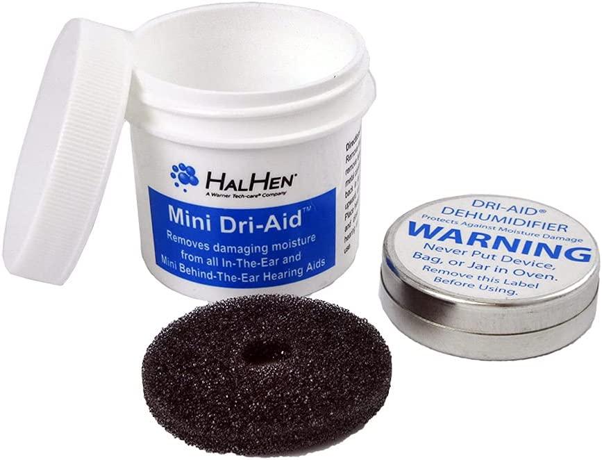 Hal-Hen Mini Dri-Aid Kit - Single Jar for Hearing Aid Care - Canister ...