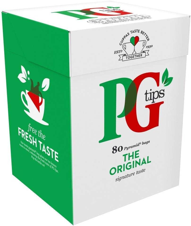 PG Tips Tea Bags 80's 232g - 80 Count Pack | Authentic British Tea Blend | Buy Now with Express ...