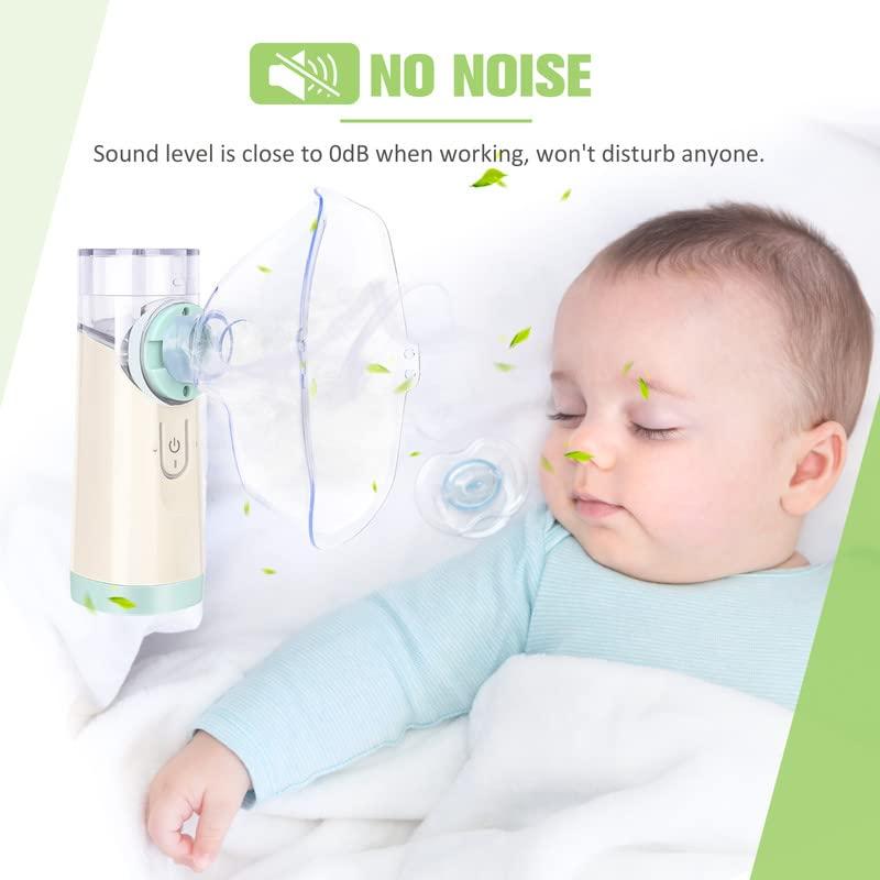 MTYLUIG Portable Mesh Nebulizer for Adults and Kids - Handheld Cool ...