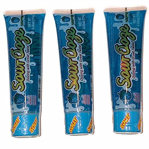 Kidsmania Sour Ooze Tubes - Blue Raspberry Flavor 4oz (3 Pack) | Oozing ...