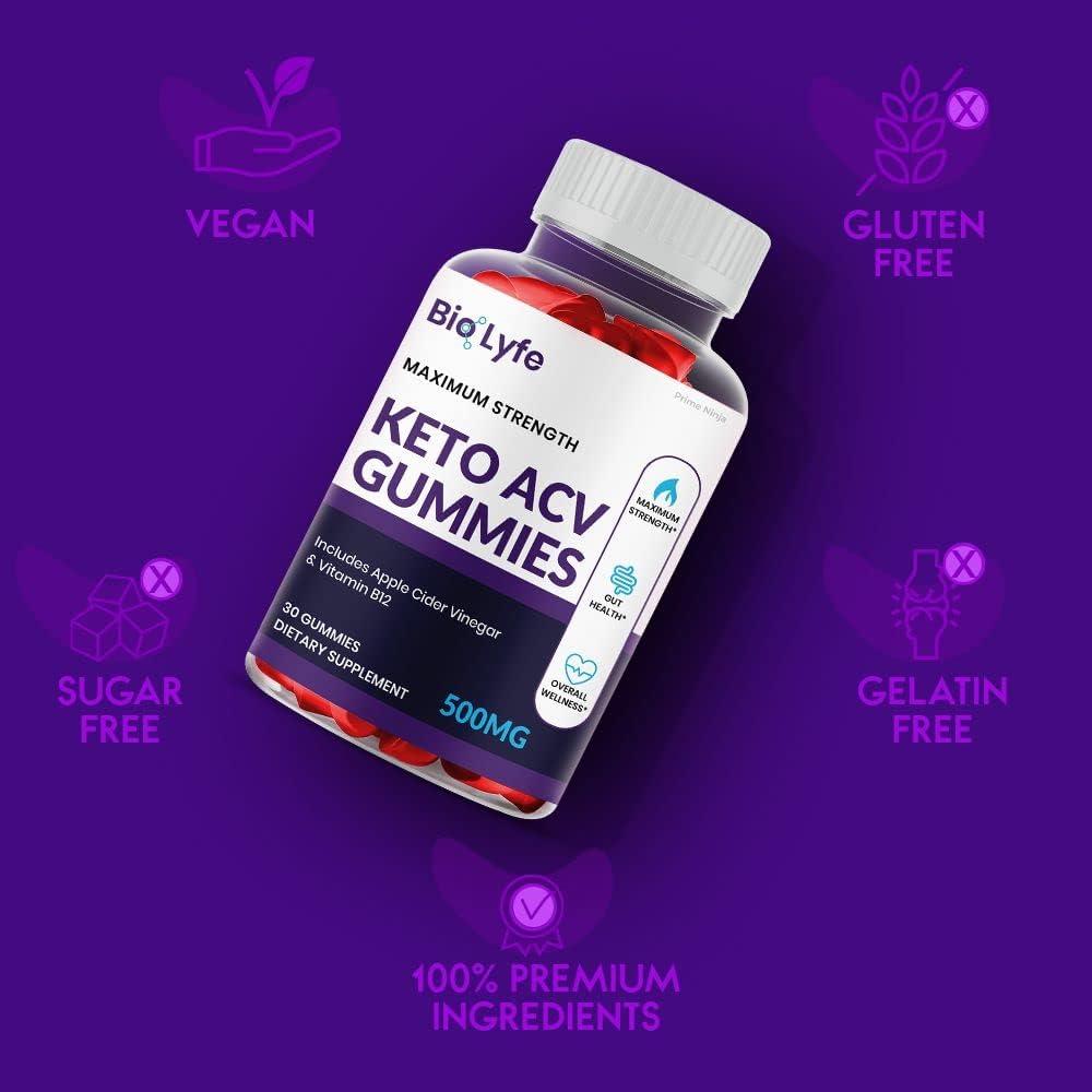 Prime Ninja Bio Lyfe Keto ACV Gummies - Maximum Strength - Official - 3 ...