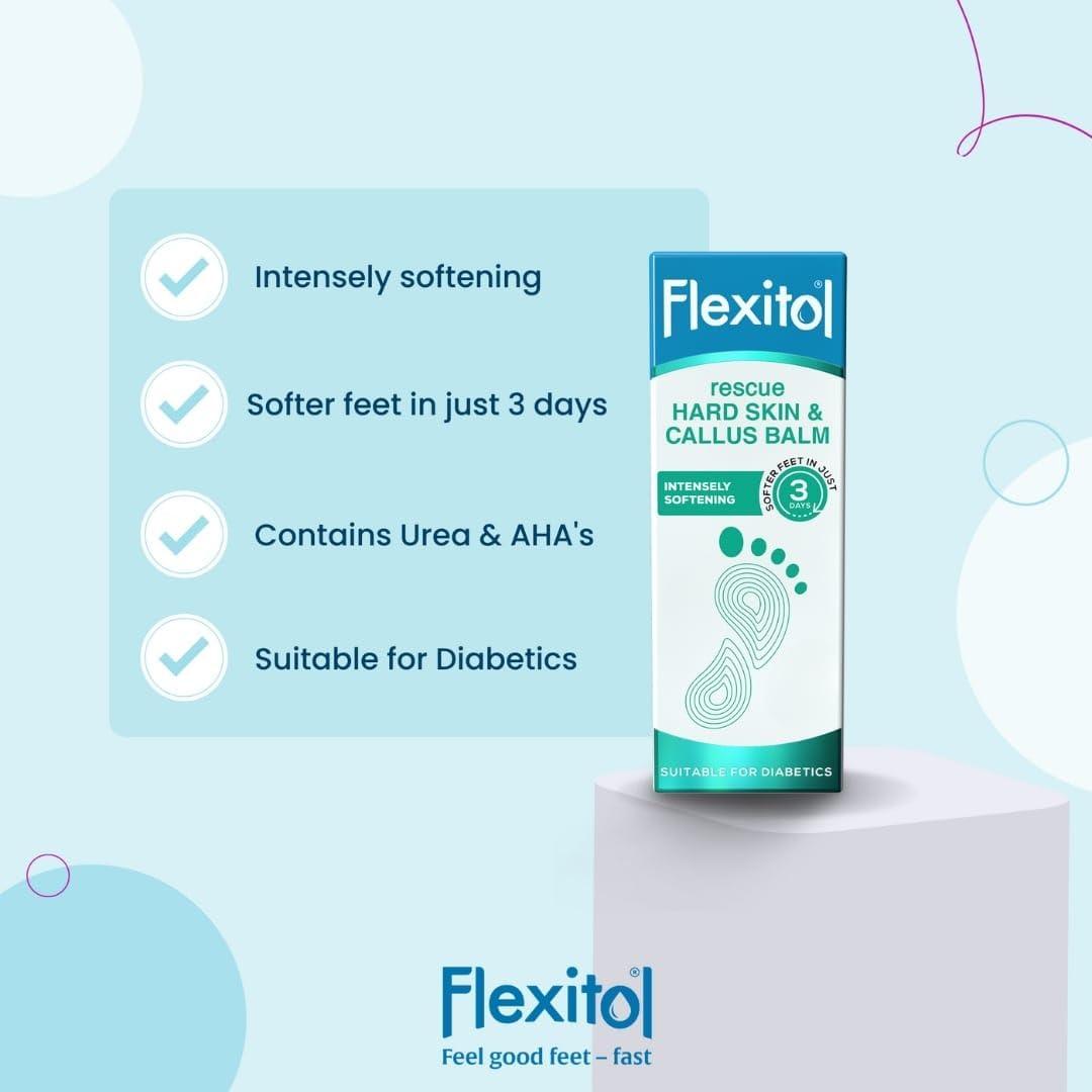 Flexitol Revitalising Foot Scrub 75g + Flexitol Rescue Hard Skin and ...
