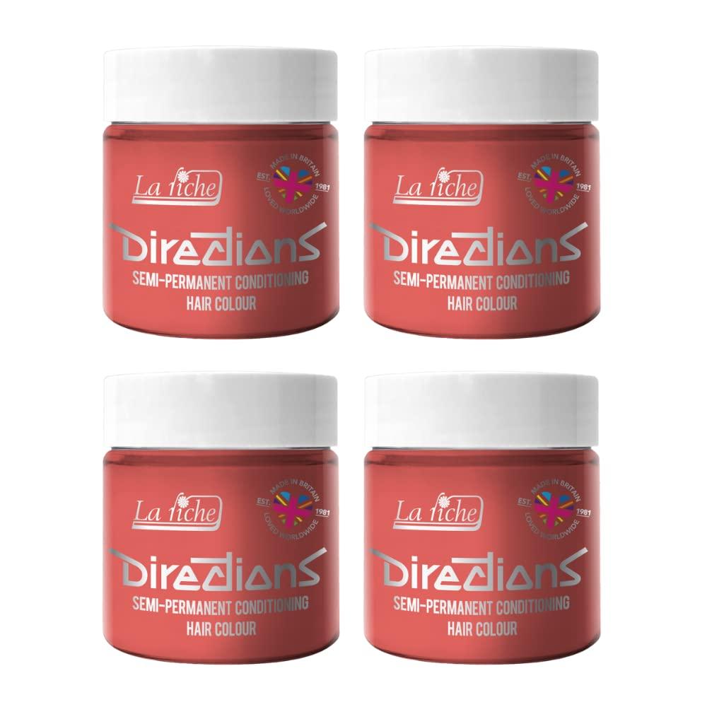 4x La Riche Directions Semi-Permanent Hair Color 100ml Tub - Peach ...