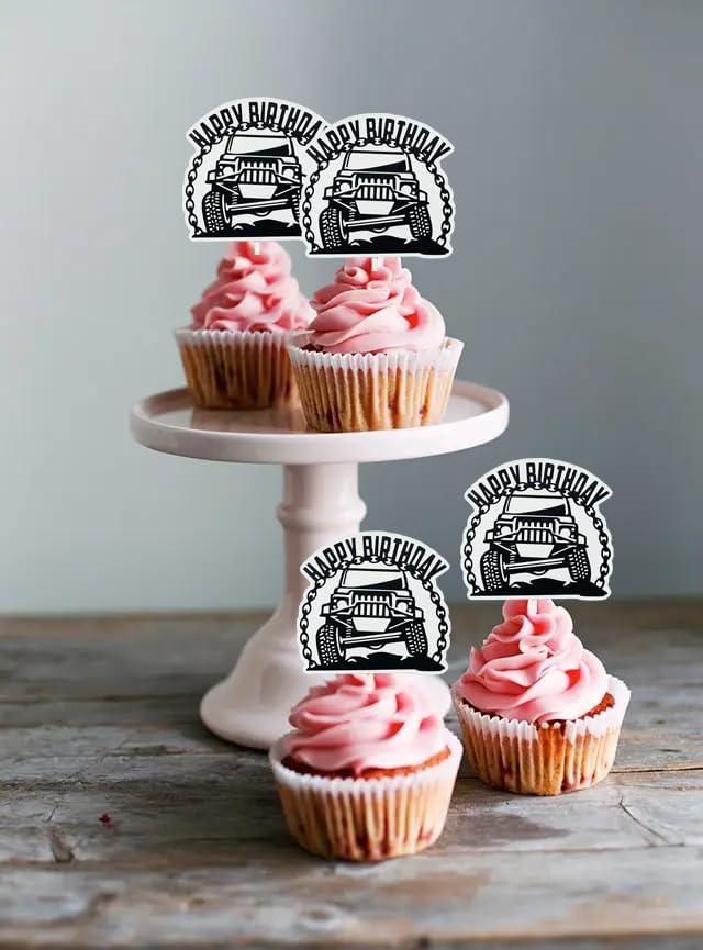 Pickup Cupcake Topper 24Pcs Off-road Vehicle Cupcake Topper SUV ...