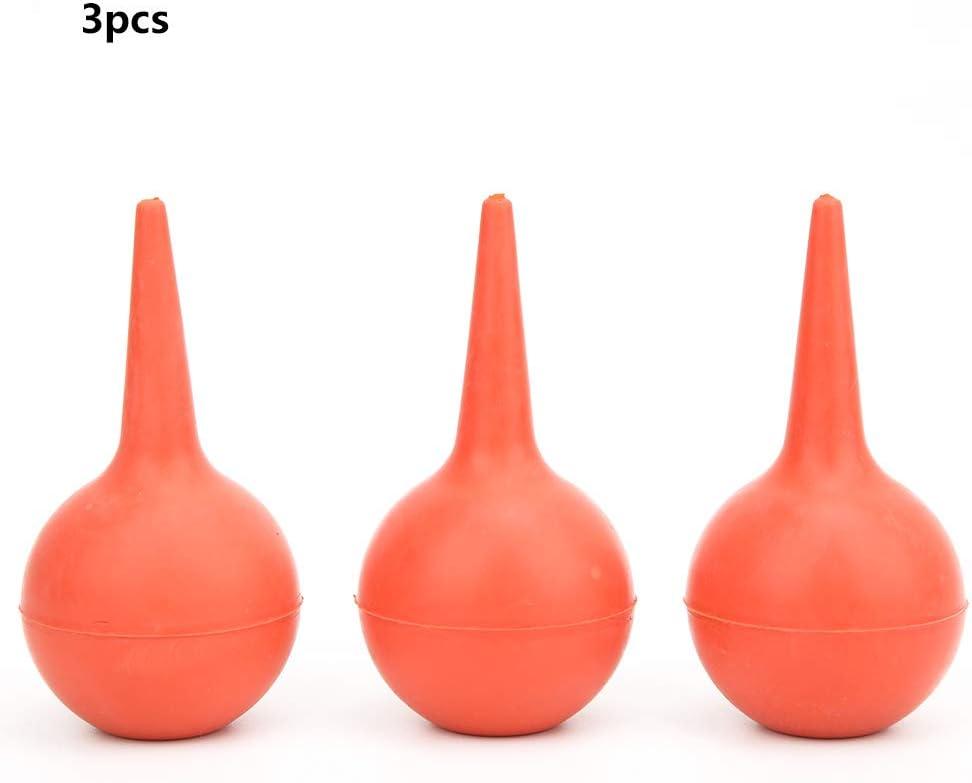 3Pcs 30ml Hand Bulb Ear Syringe for Ear Washing - Red | Laboratory Tool ...