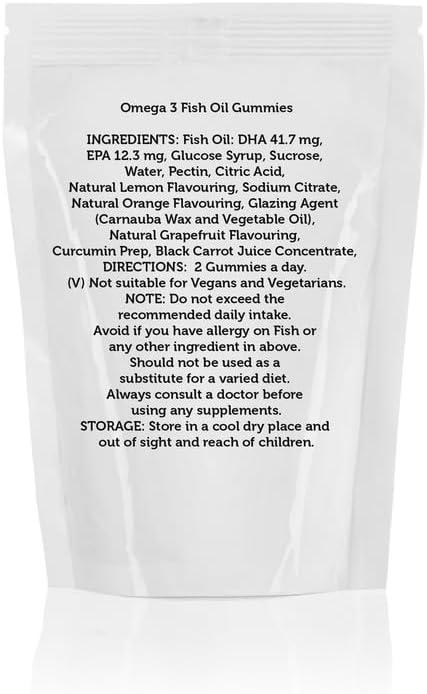 Buy Omega 3 Fish Oil DHA & EPA Complex Gummies - Soft Chewable Jelly ...