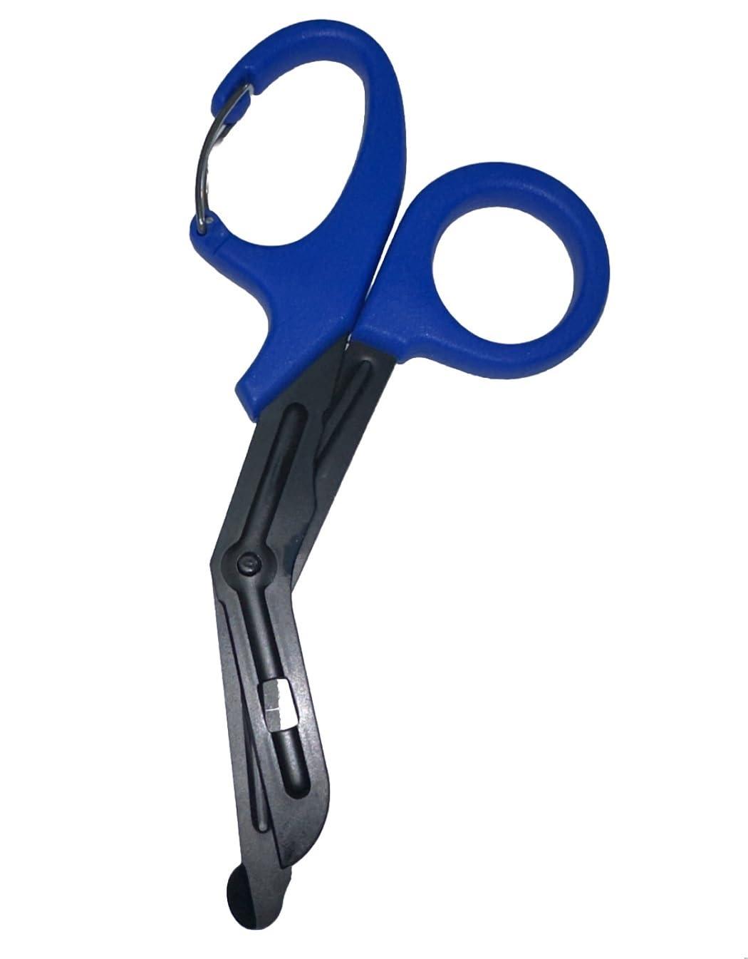 Titanium Bandage Shears EMT Trauma Scissors Bent Stealth Black Coated ...