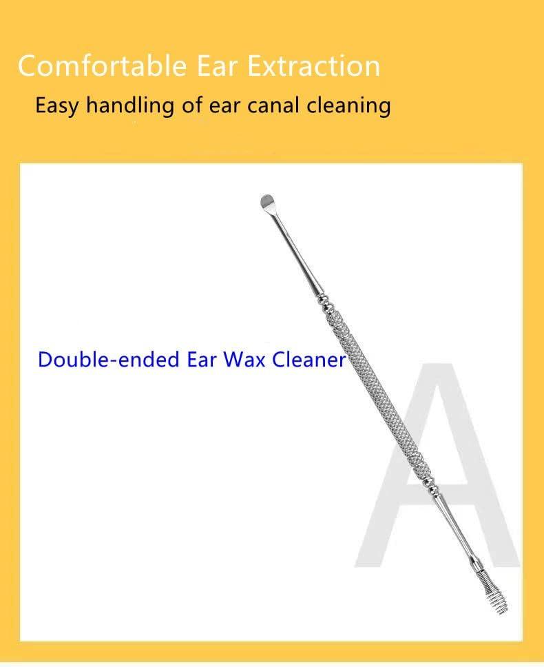 Professional Stainless Steel Ear Wax Removal Spring Cleaner Set with ...
