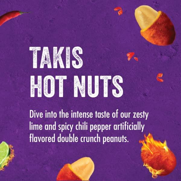 Takis Hot Nuts Flare Double Crunch Peanuts - 12 Individual Bags, Chili ...