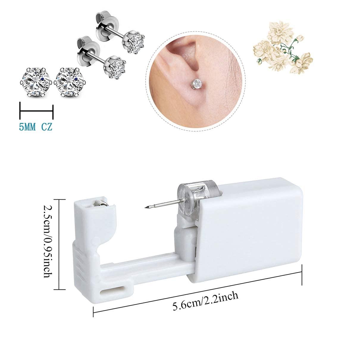 2 Pack Anzero Disposable Sterile Ear Piercing Kit | Painless Ear ...