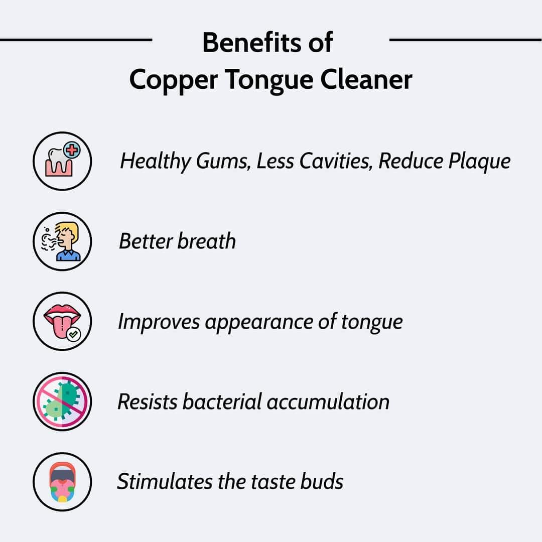 Pure Copper Tongue Cleaner - Set of 12 Pieces | Improve Oral Health ...
