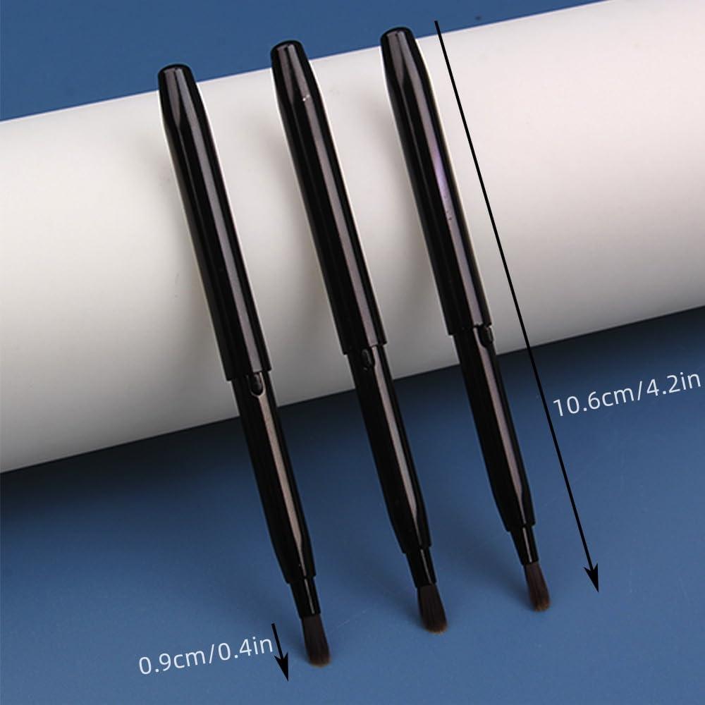 4 Pcs Retractable Lip Brushes Lip Liner Brushes Travel Retractable Lip Brushes for Women Girls ...
