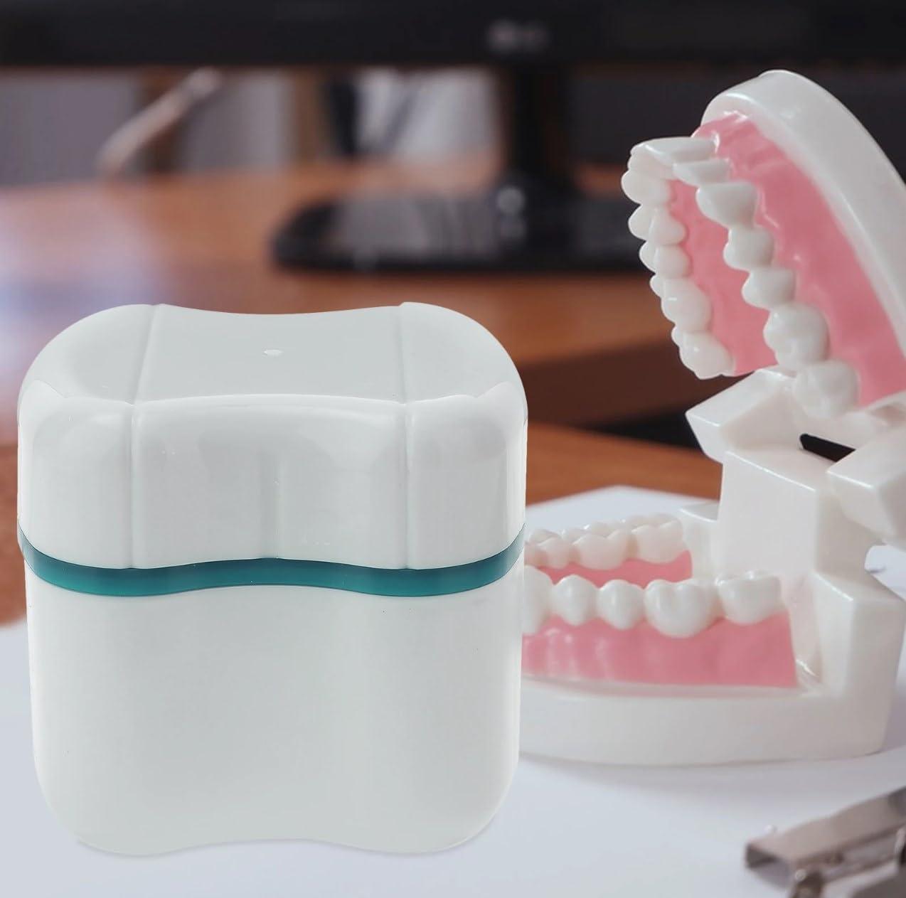 Buy Green Denture Box & Braces Container with Sieve Durable and Stylish ...