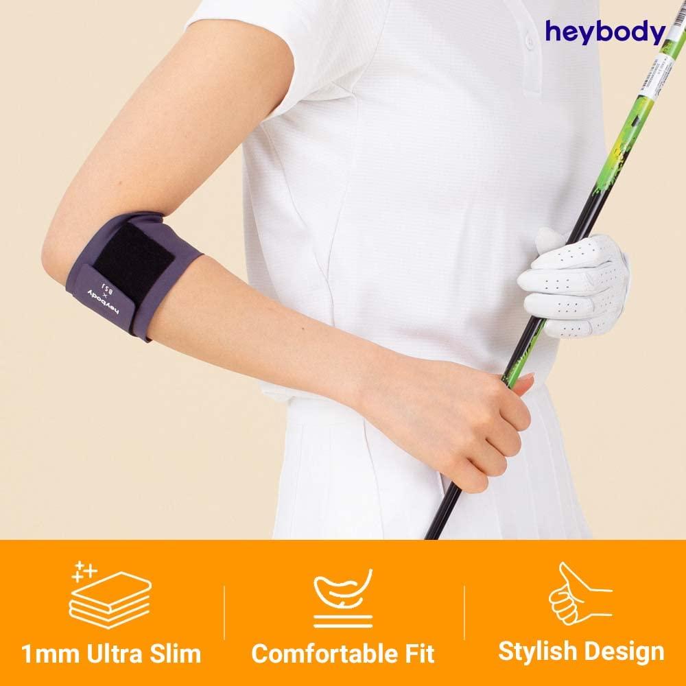 Heybody Slim Air Elbow Support Strap - Gray Large | Elbow Brace Band for Superior Support | Buy ...