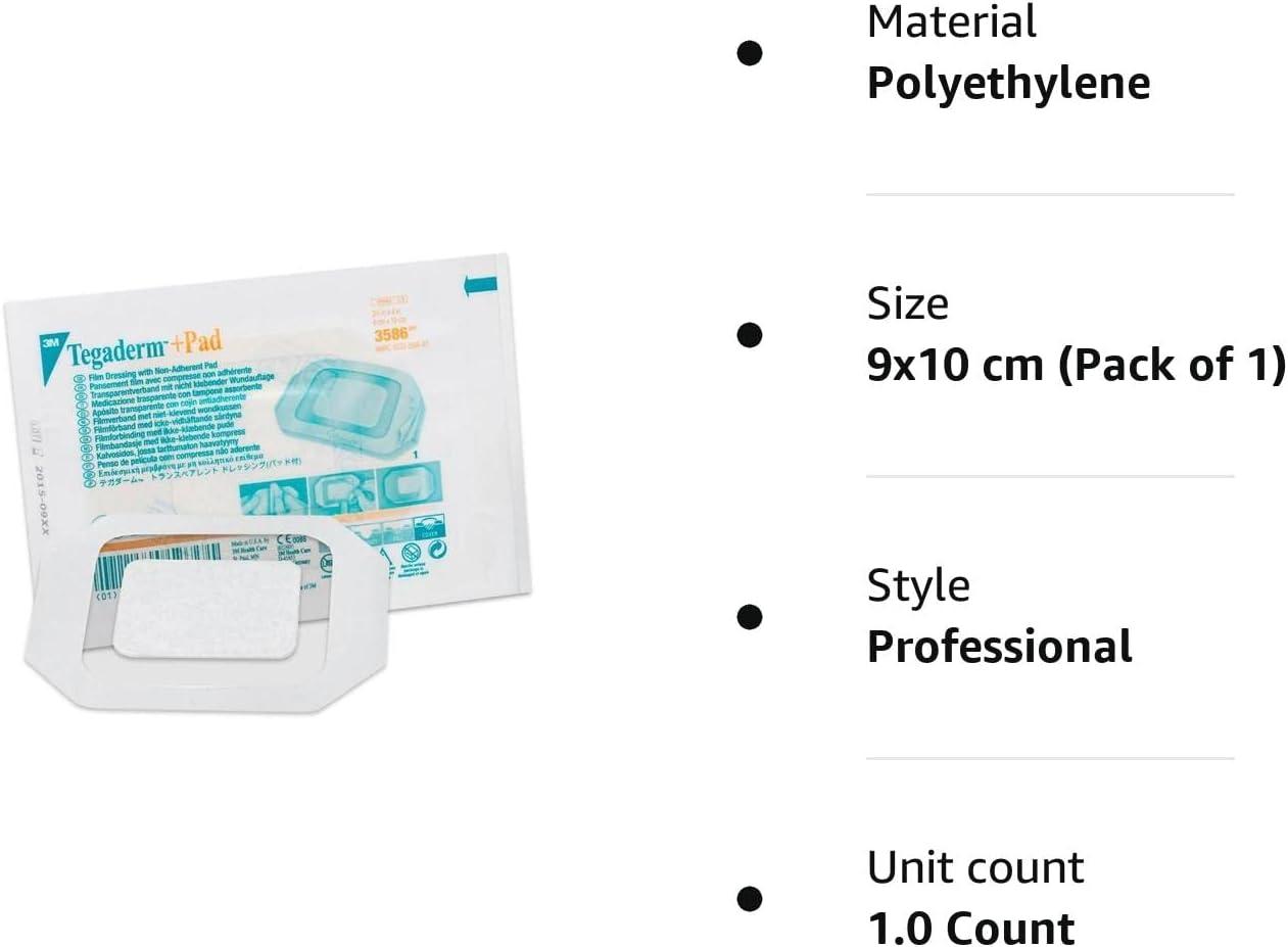 3M TEGADERM Plus +PAD Film Dressing 9cm x 10cm - Transparent/Waterproof ...