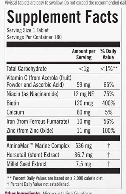 Viviscal Women's Hair Growth Supplements with Collagen Complex ...
