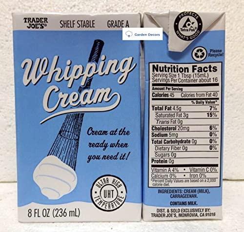 Trader Joe's Shelf Stable Grade A Whipping Cream - 8 fl oz (236ml ...